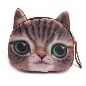 Cute Cat Head Purse Coins Bag on Luulla