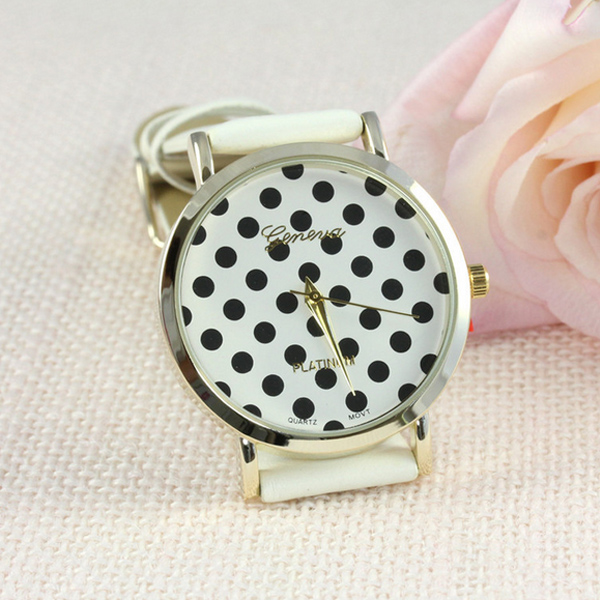 Fashion Bloggers Polka Dots Watch, Black, White Cute on Luulla