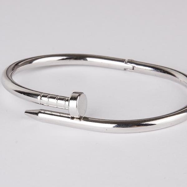 Nail Bracelet Cuff Bangle Silver Gold Plated Women Bracelet Gift For ...