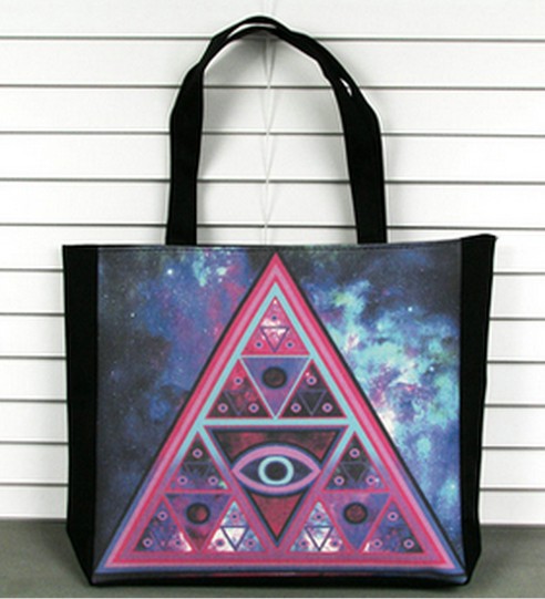 * Ship* Galaxy Triangle Eye Print Shopping Bag - 799023612 on Luulla