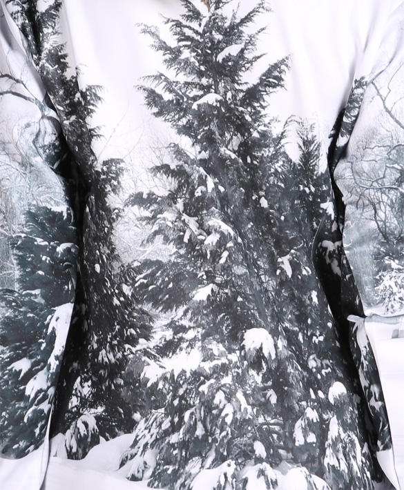 Women Long Sleeves Snow Forest Print Sweatshirt Sweater Jumper Hoodie ...